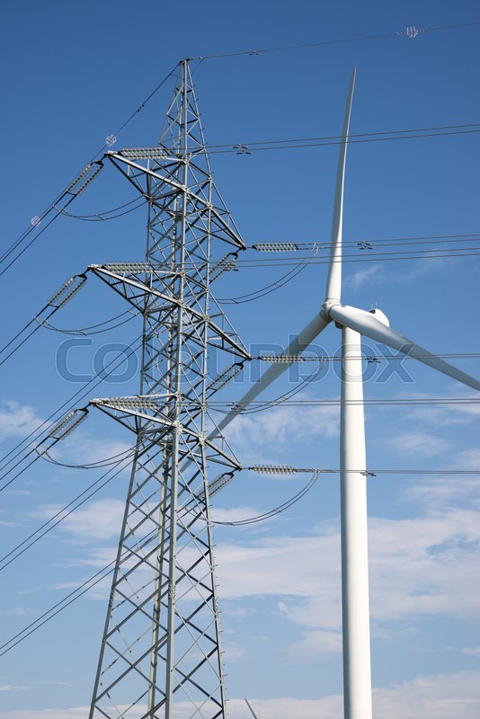 Windmill for electric power production, ... | Stock image | Colourbox