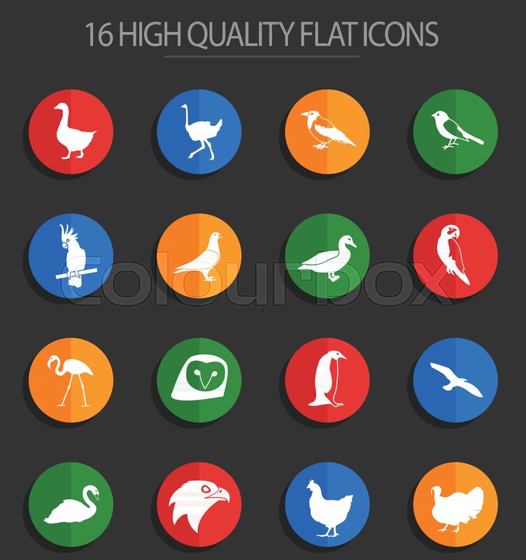 Birds web icons for user interface ... | Stock vector | Colourbox