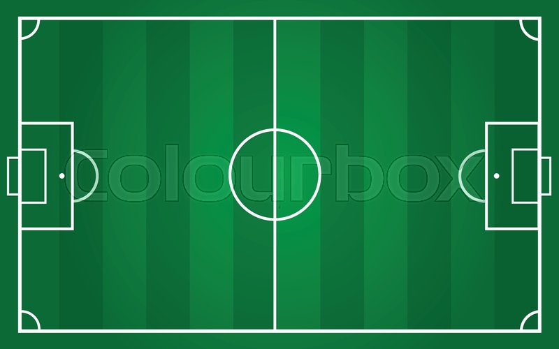 Vector of football pitch template | Stock vector | Colourbox