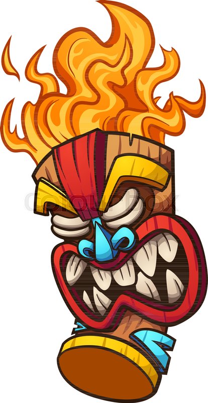 Tiki Mask Cartoon
