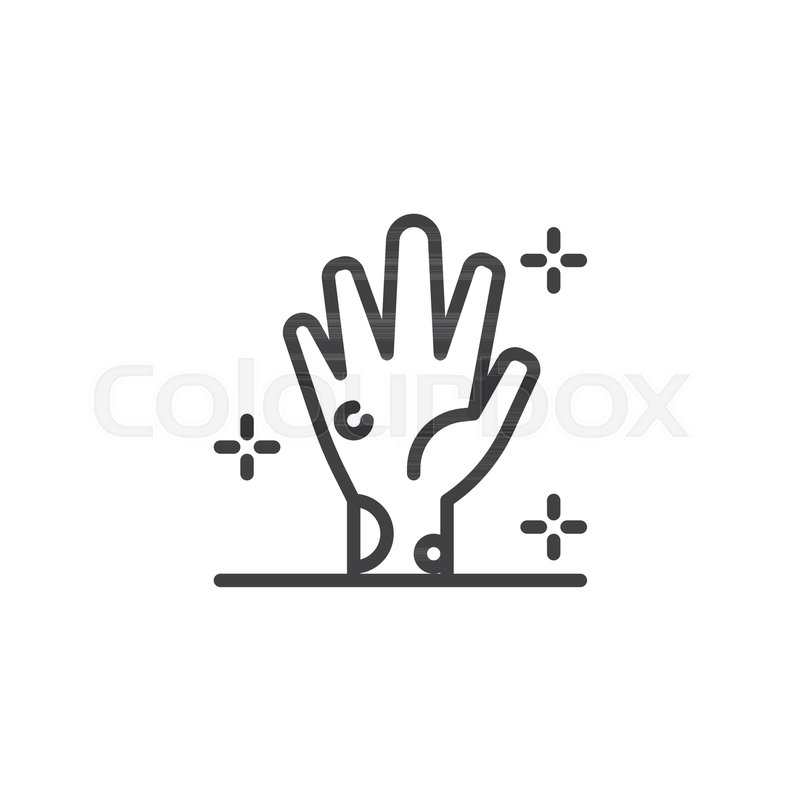 Zombie Hand Outline