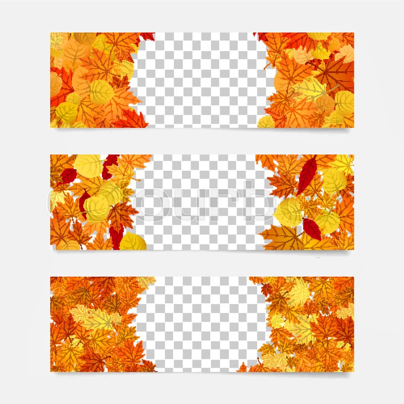 Autumn web banners for sites, ... | Stock vector | Colourbox