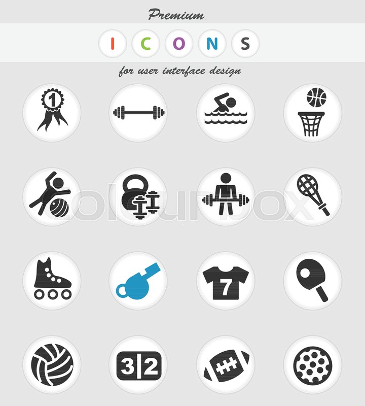 Sport web icons for user interface ... | Stock vector | Colourbox