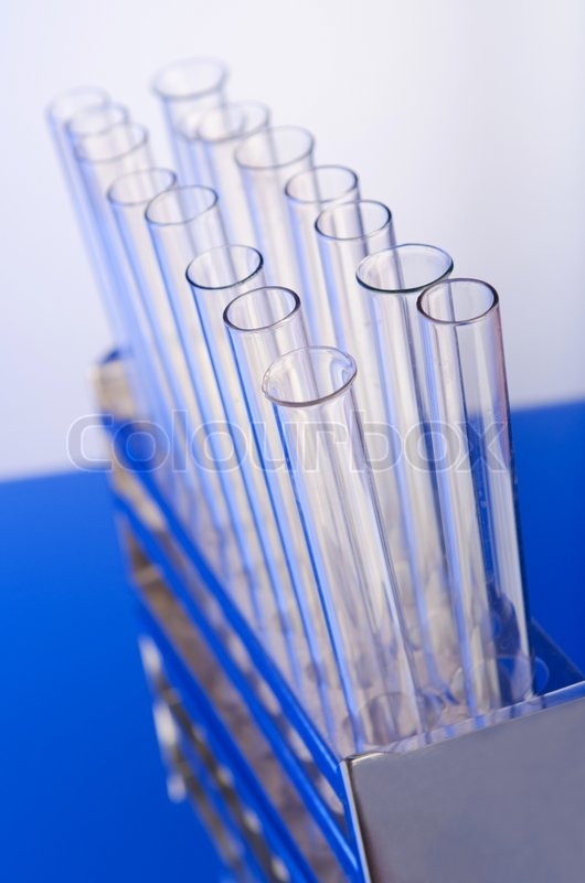Chemical lab with glass tubing | Stock image | Colourbox