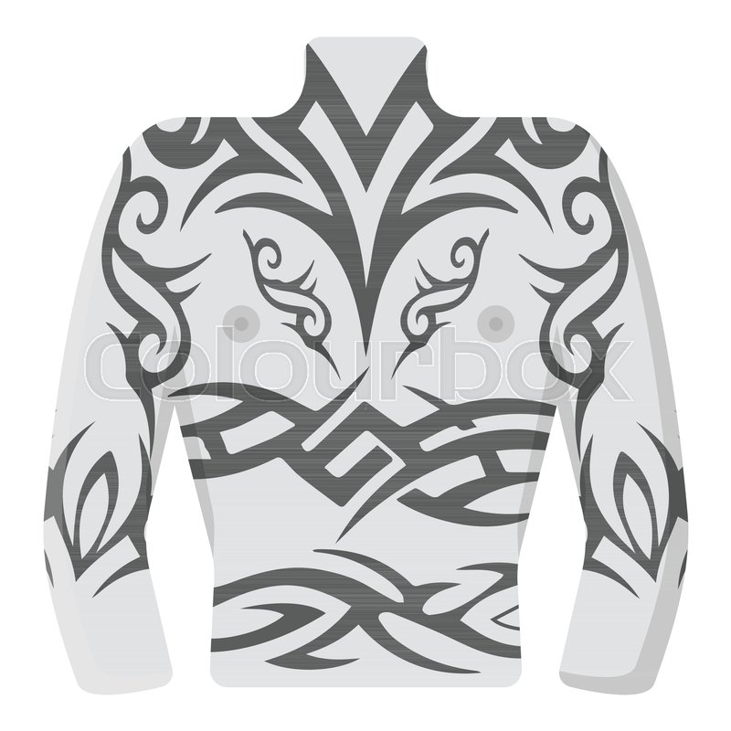 Body tattoo icon monochrome. Single ... | Stock vector | Colourbox