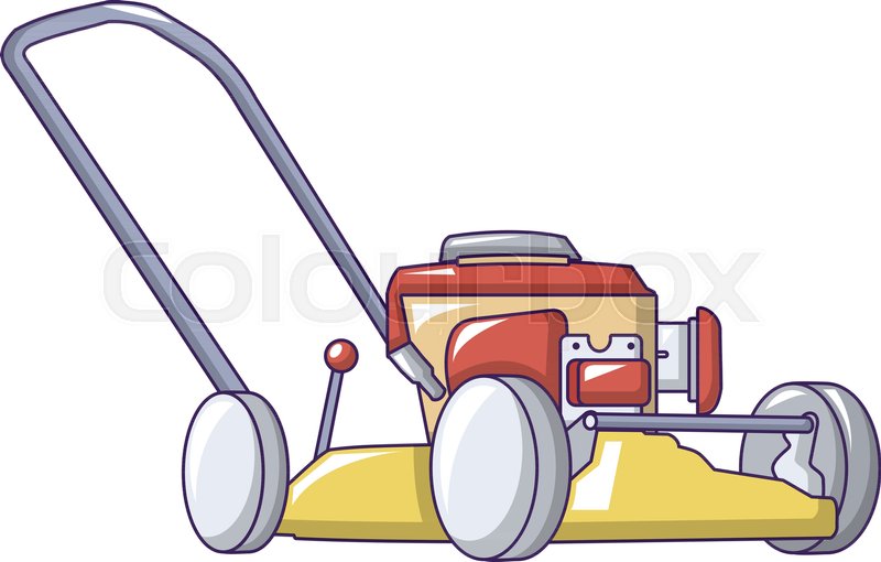 Motor grass cutter icon. Cartoon of ... | Stock vector | Colourbox