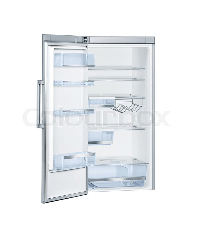 Refrigerator with open doors isolated | Stock image | Colourbox