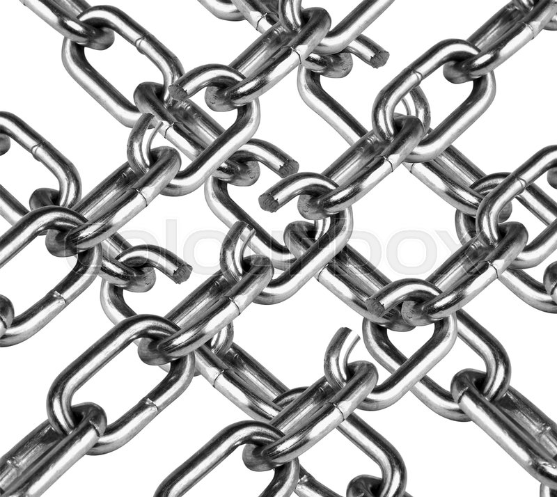 Closeup of metallic and heavy chains | Stock image | Colourbox
