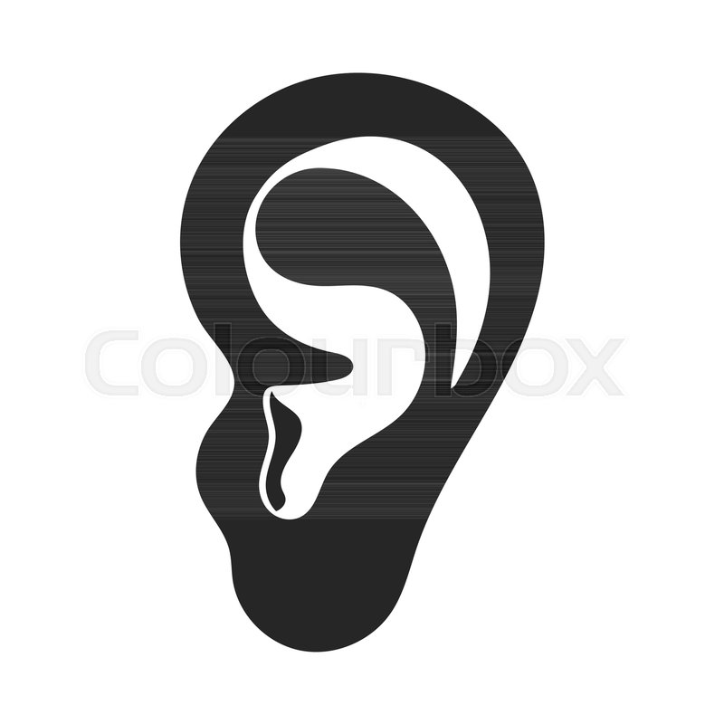 Ear icon in black style isolated on ... | Stock vector | Colourbox