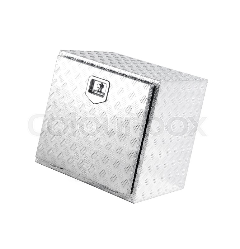 Metal box isolated on white background | Stock image | Colourbox