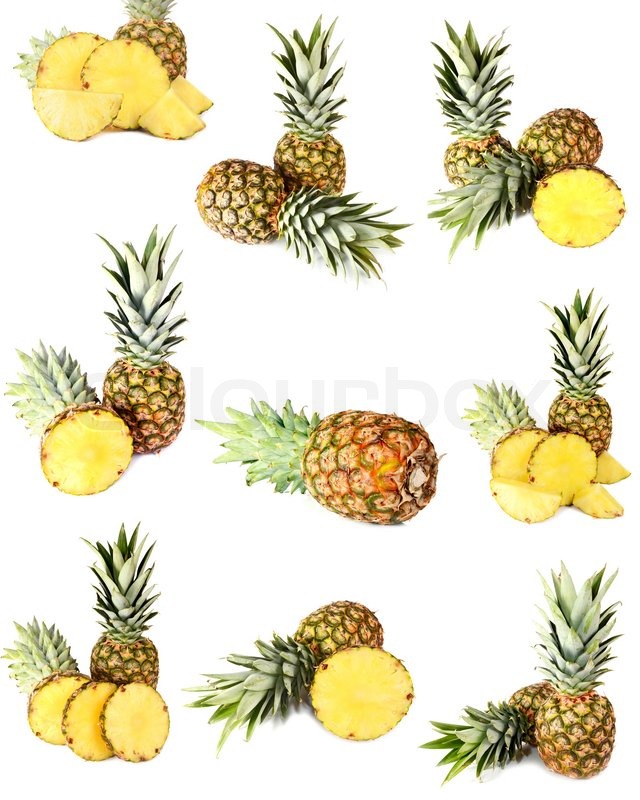 Ananas isoliert auf weißem Hintergrund | Stock Bild | Colourbox