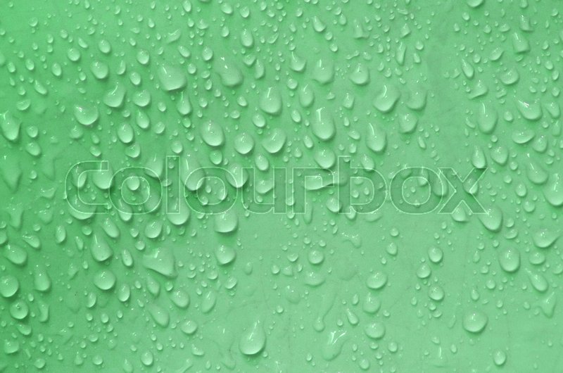 Water droplets on green close up | Stock image | Colourbox