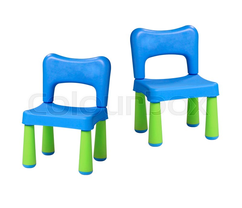 Baby plastic stool on a white ... | Stock image | Colourbox