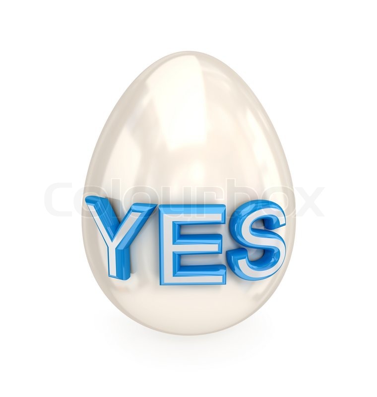 Big egg with a word YES | Stock image | Colourbox