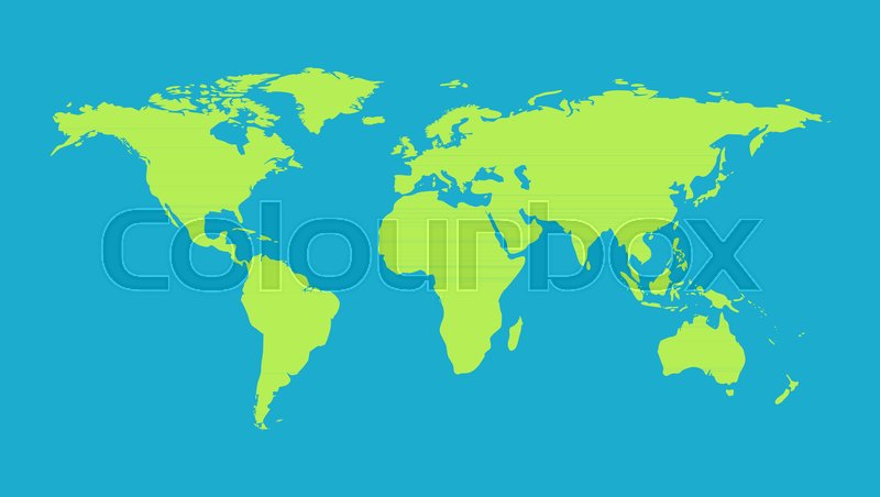Green Earth continents map background ... | Stock vector | Colourbox
