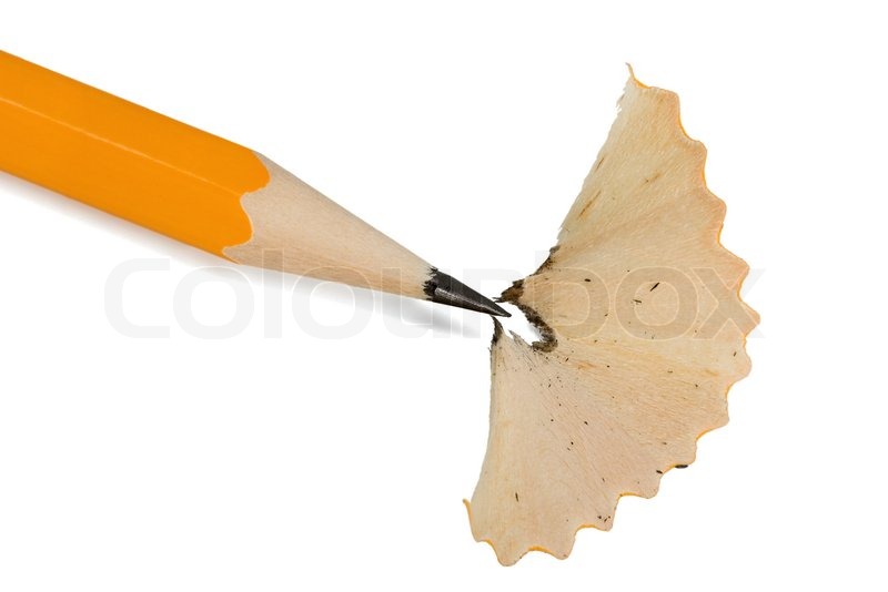 Pencil sharp isolated on white ... | Stock image | Colourbox