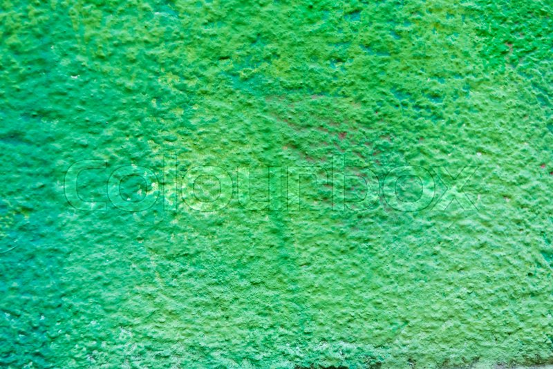 Close-up view of bright green weathered ... | Stock image | Colourbox