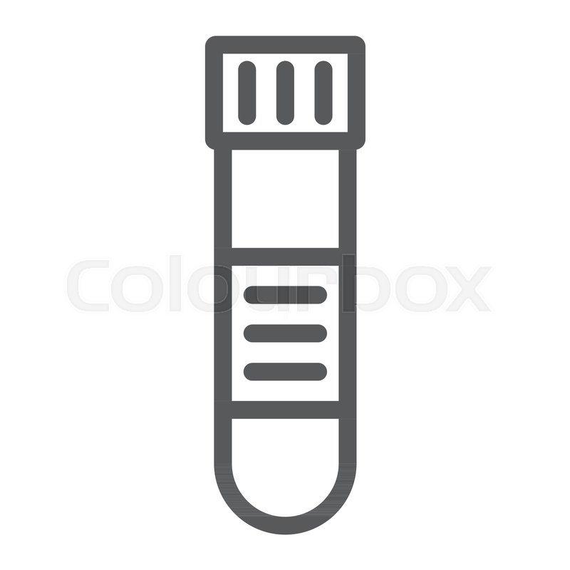 Blood test tube line icon, medical and ... | Stock-Vektor | Colourbox