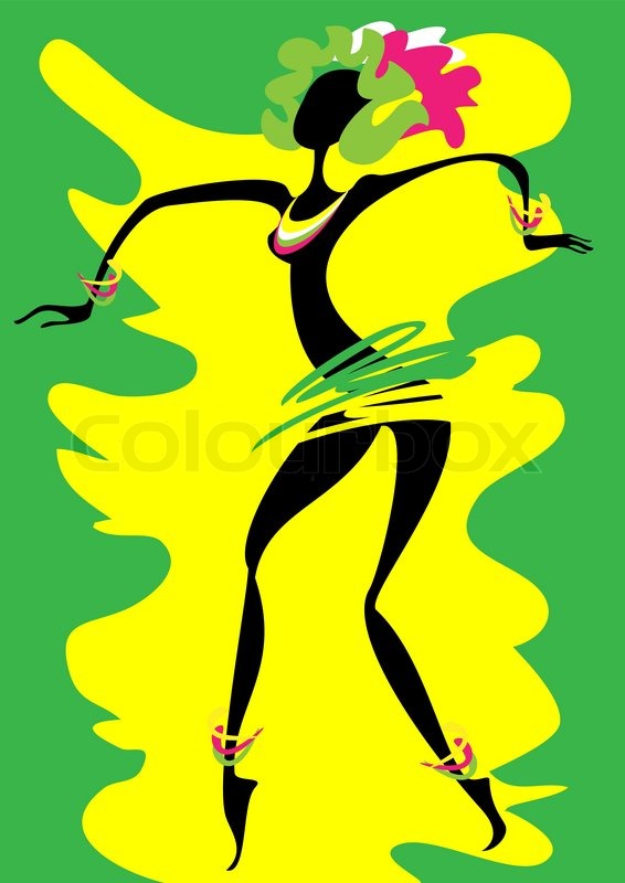 African dancer performs a ritual dance | Stock vector | Colourbox