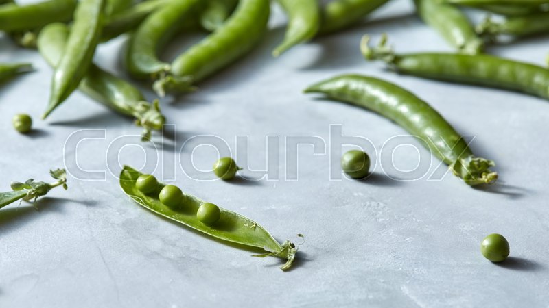 Natural green vegetables - pods of ... | Stock image | Colourbox