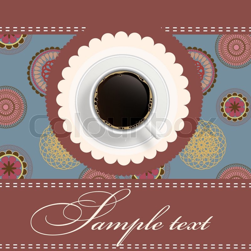 Coffee invitation background | Stock vector | Colourbox