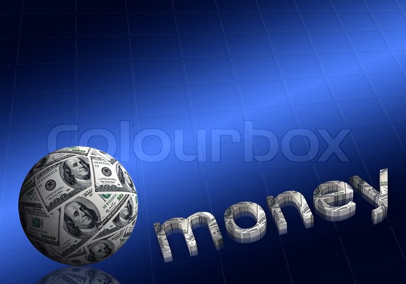 American dollars sphere & money title ... | Stock image | Colourbox