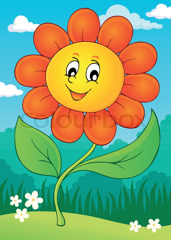 Happy flower theme image 4 - eps10 ... | Stock vector | Colourbox