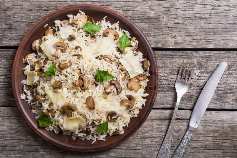 Traditional Italian risotto with rice , ... | Stock image | Colourbox