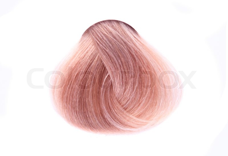 Strand of hair color on a white ... | Stock image | Colourbox