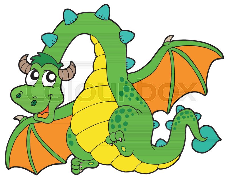 Drache, zeichnung, niedlich | Vektorgrafik | Colourbox