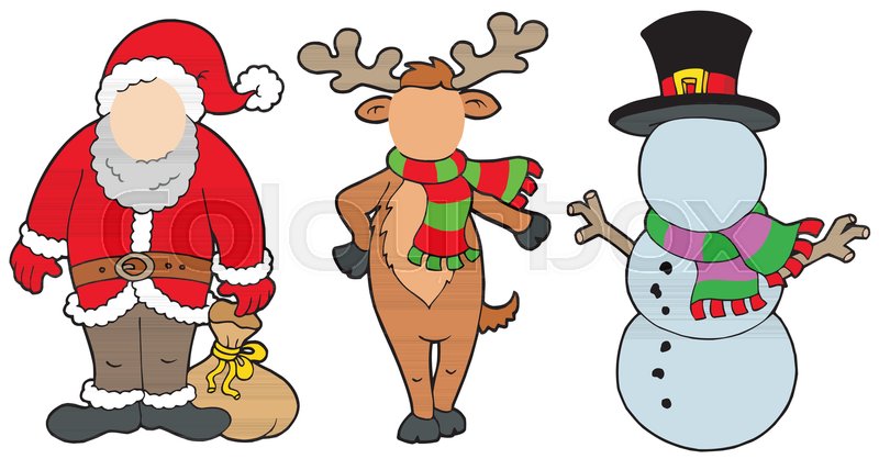 Christmas characters without face - ... | Stock vector | Colourbox