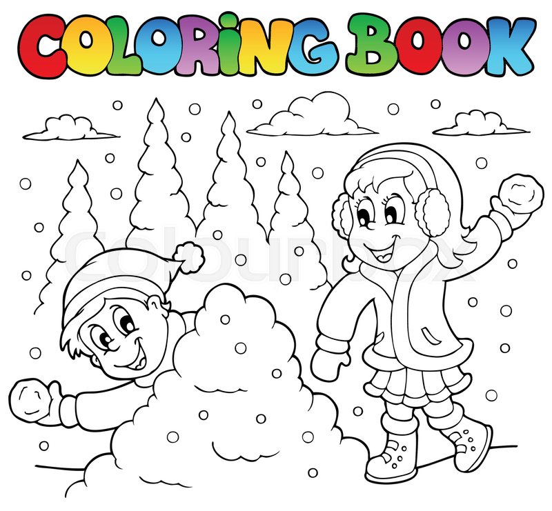 Coloring book winter theme 2 - vector ... | Stock vector | Colourbox
