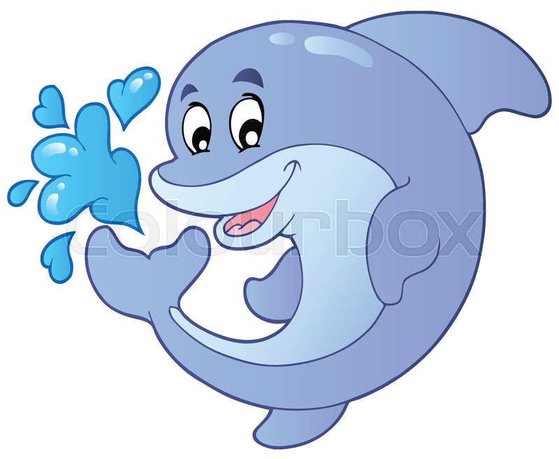 Happy smiling dolphin - vector ... | Stock vector | Colourbox
