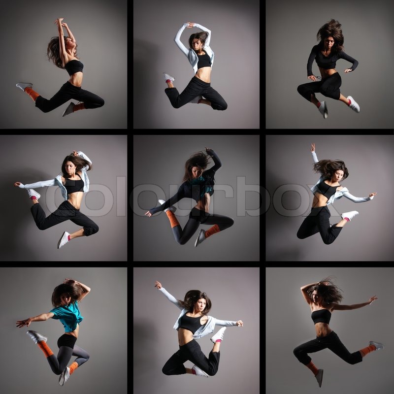 Contemporary Dancer Jumping