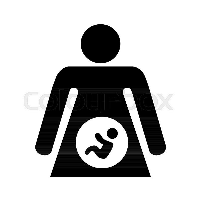 Pregnant Woman Icon Vector