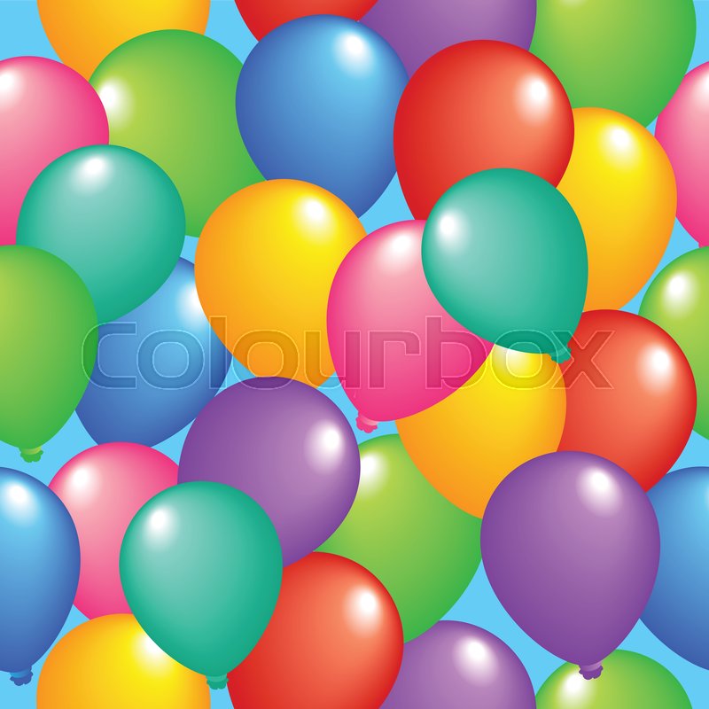Seamless background with balloons 1 - ... | Stock vector | Colourbox