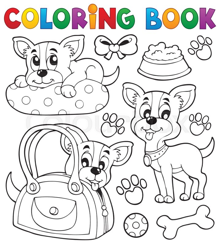 Coloring book dog theme 8 - eps10 ... | Stock vector | Colourbox