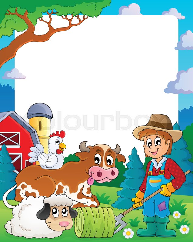 Farm theme frame 3 - eps10 vector ... | Stock vector | Colourbox