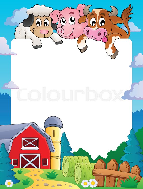 Farm theme frame 4 - eps10 vector ... | Stock vector | Colourbox