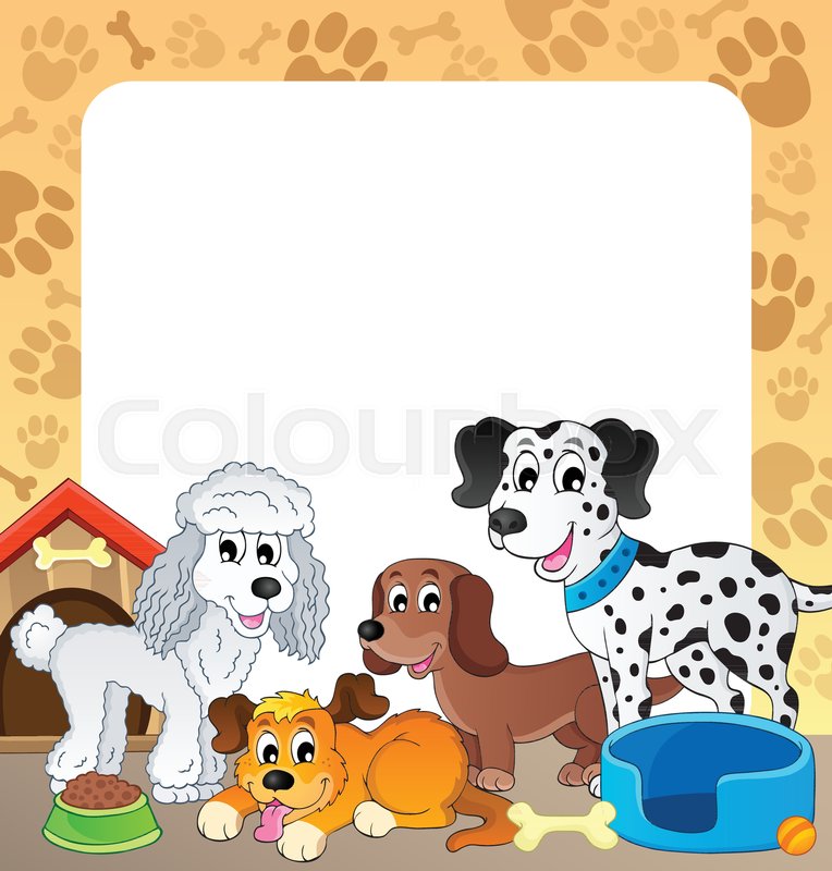 Frame with dog theme 1 - eps10 vector ... | Stock vector | Colourbox