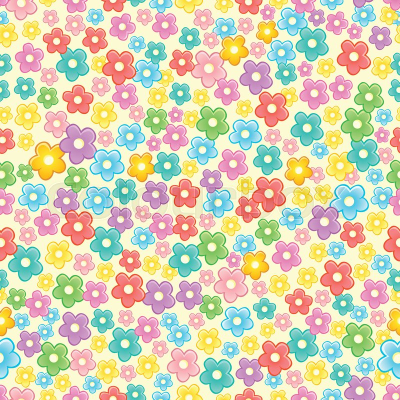 Seamless background flower topic 2 - ... | Stock vector | Colourbox