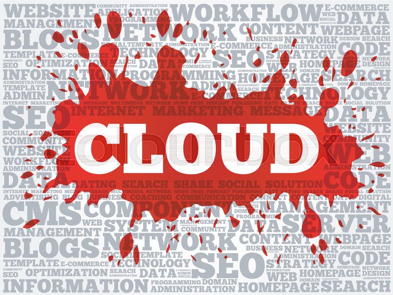 CLOUD word cloud collage, technology ... | Stock vector | Colourbox
