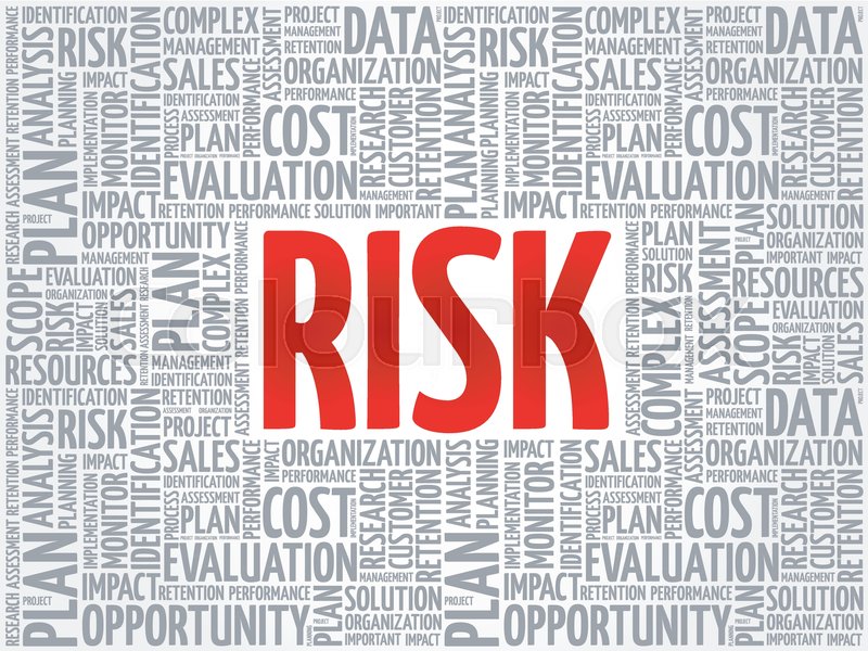 RISK word cloud collage, business ... | Stock Vector | Colourbox