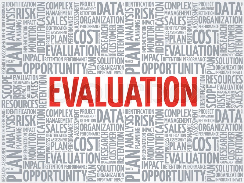 EVALUATION word cloud collage, ... | Stock vector | Colourbox