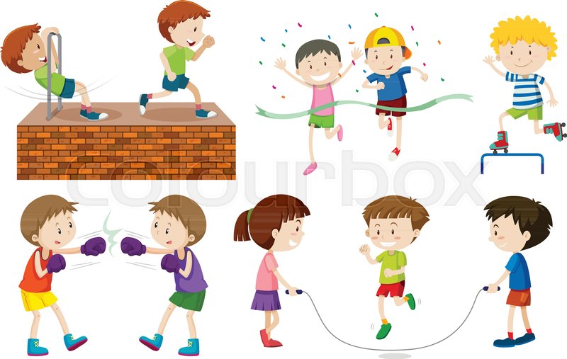 A set of kids activities illustration | Stock vector | Colourbox