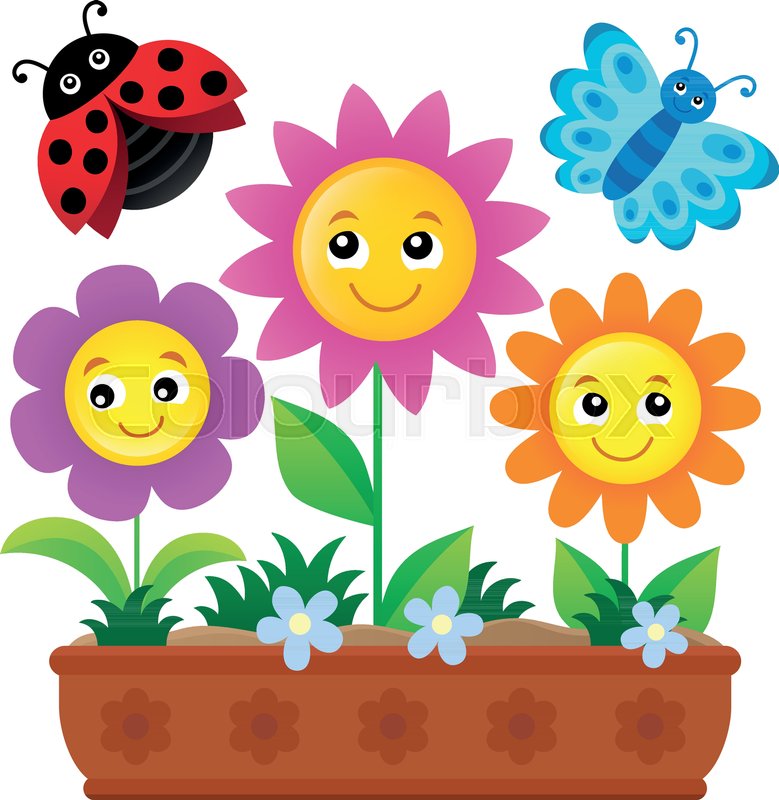 Flower box theme image 1 - eps10 ... | Stock vector | Colourbox