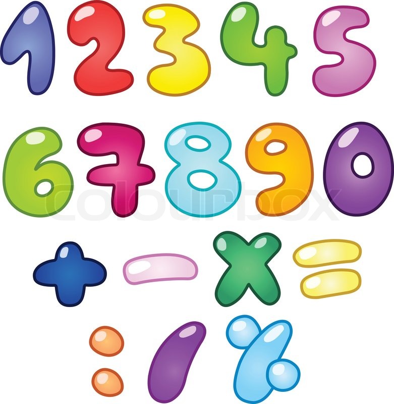 Colorful bubble shaped numbers set | Stock vector | Colourbox
