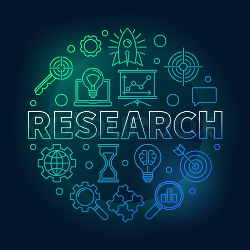 Research round outline vector bright ... | Stock vector | Colourbox
