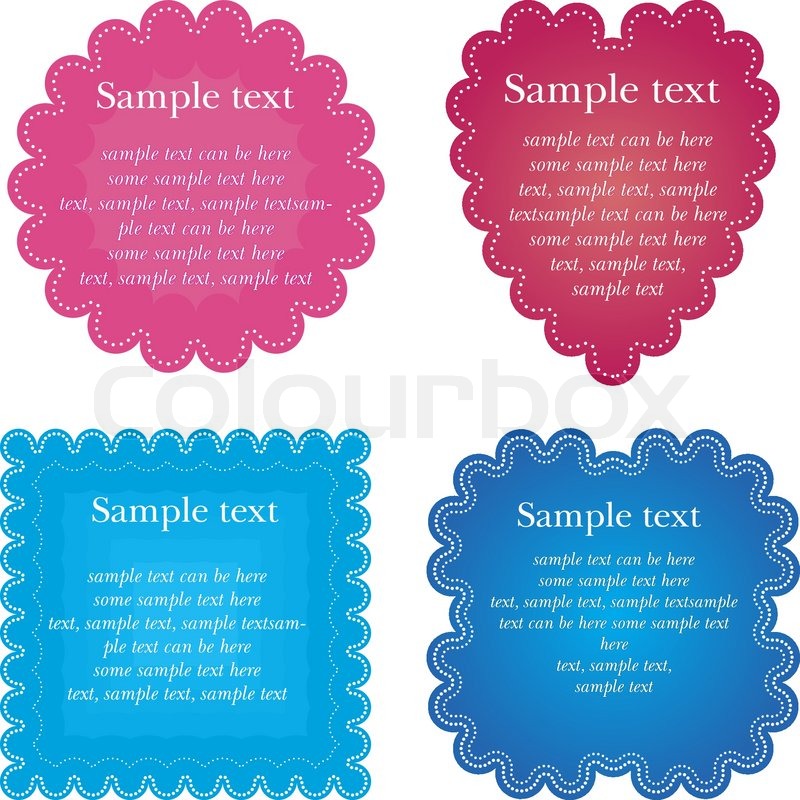 Label with sample text. | Stock vector | Colourbox