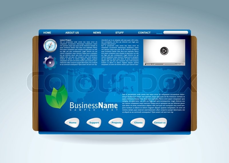 Modern web browser interface template ... | Stock vector | Colourbox